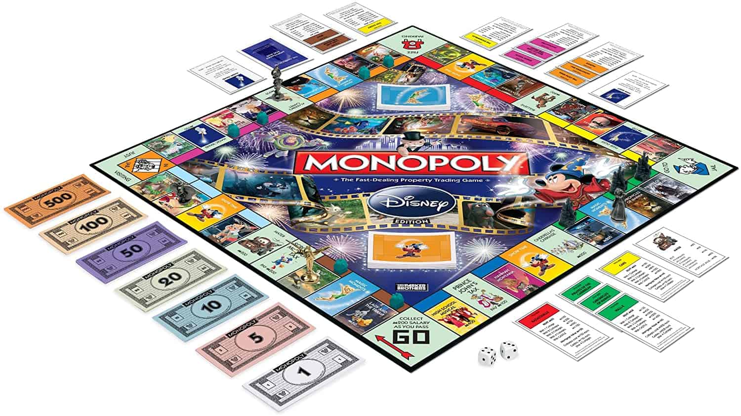Disney Monopoly Guide Dice N Board